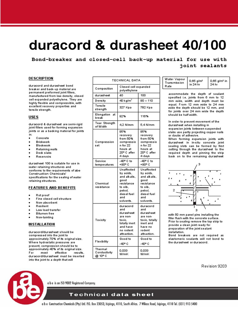 Duracord Durasheet | PDF
