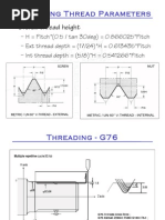G76 Threading Cycle, Multiple Pass (Group 00) - Lathe: Haas Technical ...