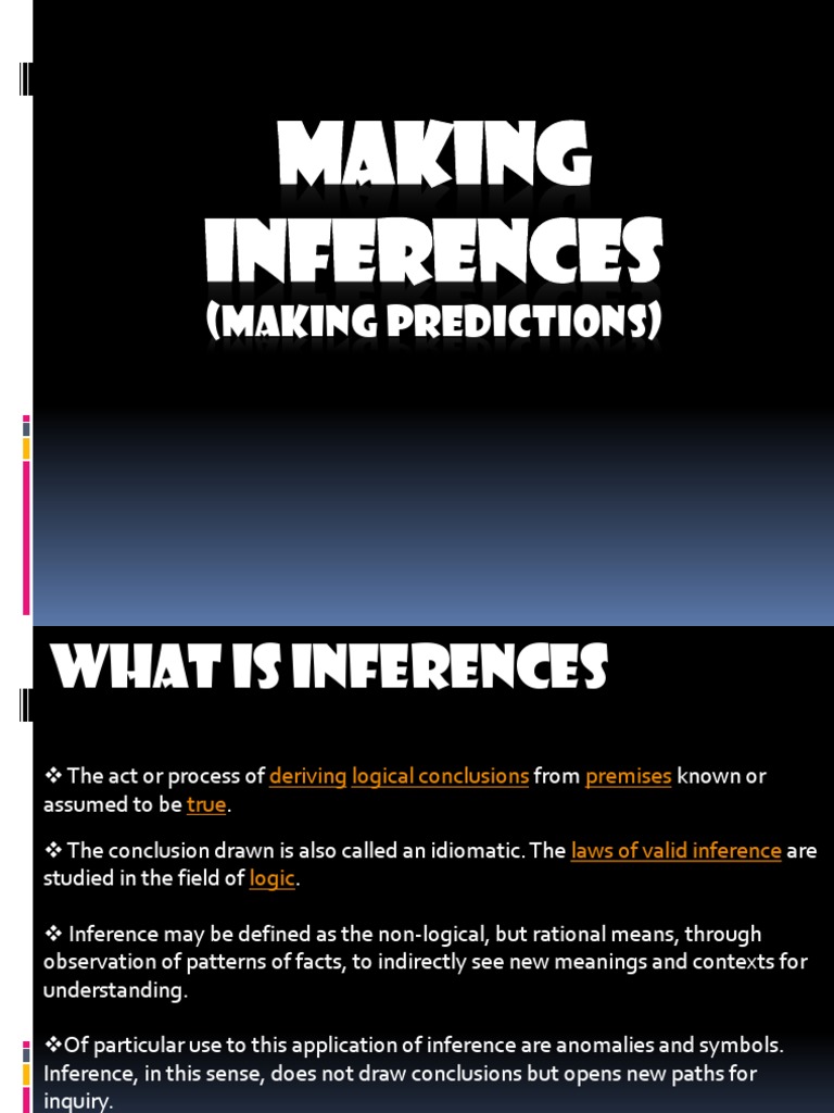 Understanding Inferences: Types & Uses | PDF | Self-Improvement