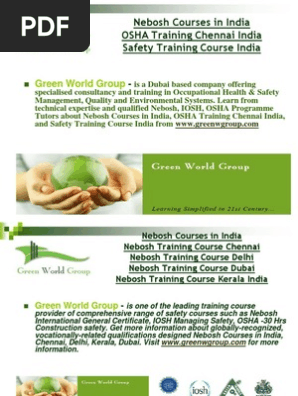 Osha Training Courses In India