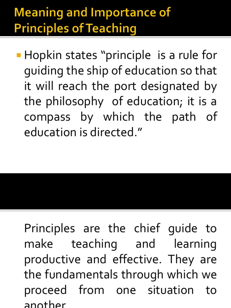 Meaning and Importance of Principles of Teaching | Learning | Teachers