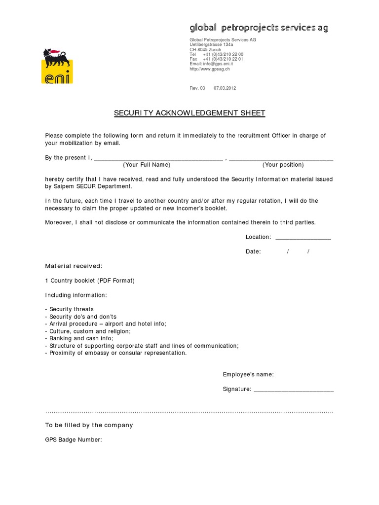 Security Booklet Signature Page | PDF