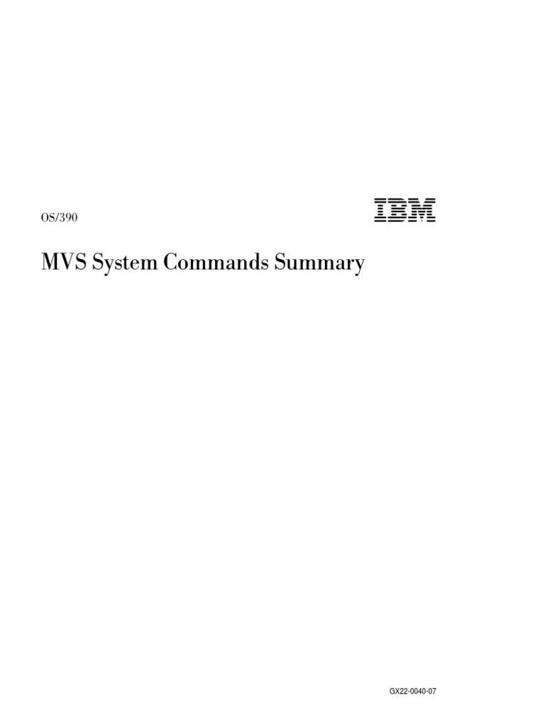 Mvs Console Commands Pdf Pdf Command Line Interface Computer Architecture