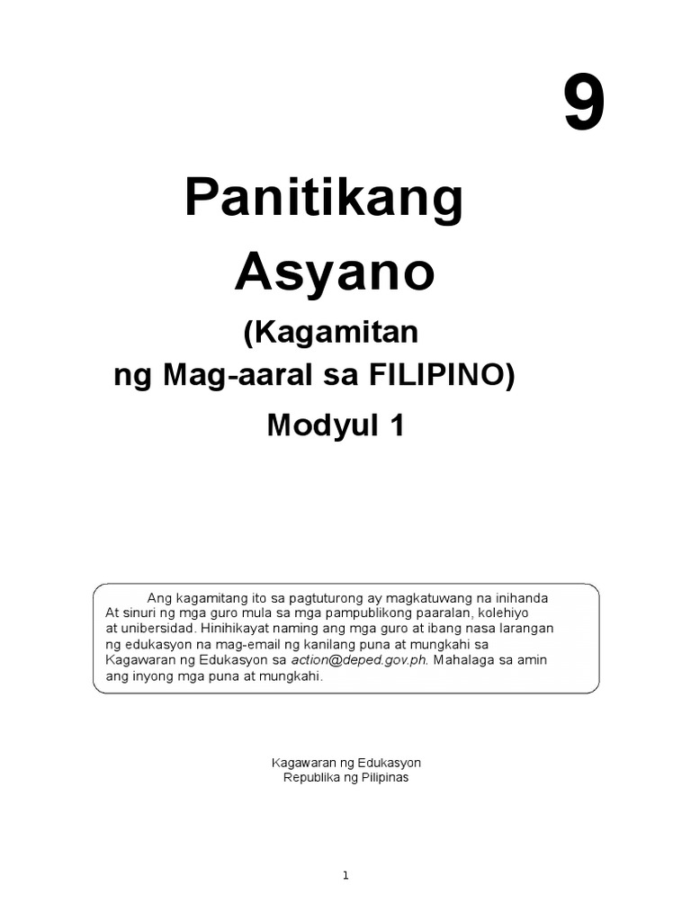 Grade 9 Module 1 Word | PDF