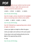 Sample Class C Drivers Written Test 1 | PDF | Traffic | Driving