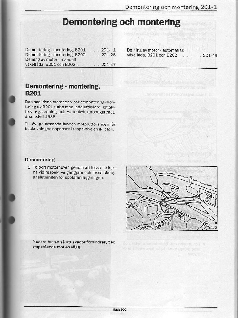Saab 201 - Demontering Och Montering | PDF