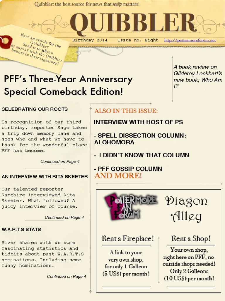 Birthday Quibbler | PDF | Internet Forum | Magic (Paranormal)