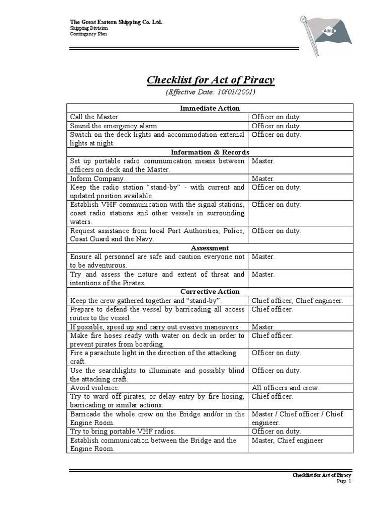 Checklist For Act of Piracy | PDF | Piracy | Radio