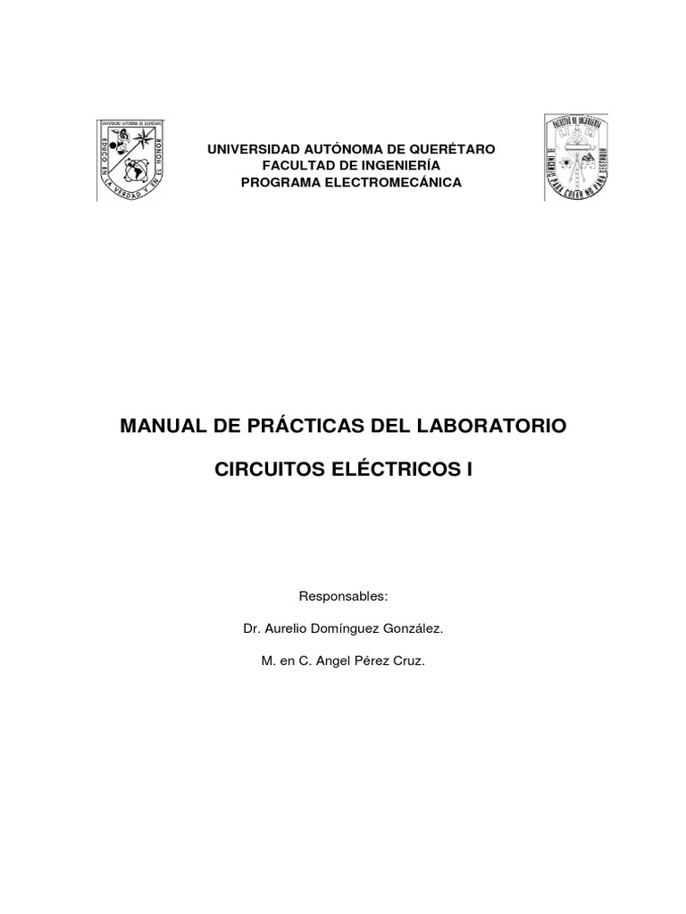 Manual de Prácticas de Circuitos Eléctricos | PDF | Resistencia Eléctrica y Conductancia | Resistor