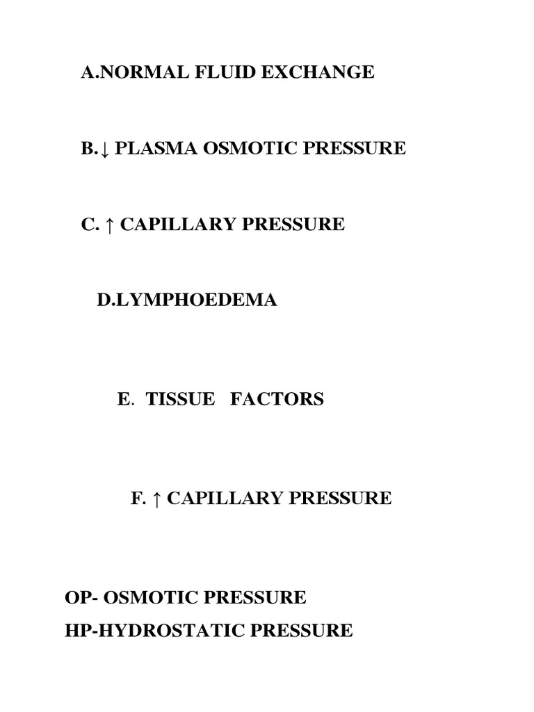 Understanding Fluid Exchange and Lymphedema | PDF | Travel