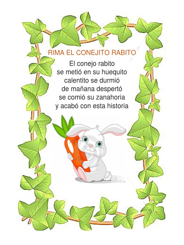 Rimas y adivinanzas de conejos | PDF | Salud y bienestar