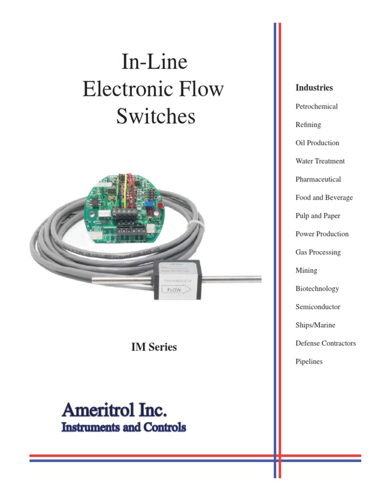 In-Line Electronic Flow Switches: Ameritrol Inc. Ameritrol Inc | PDF ...
