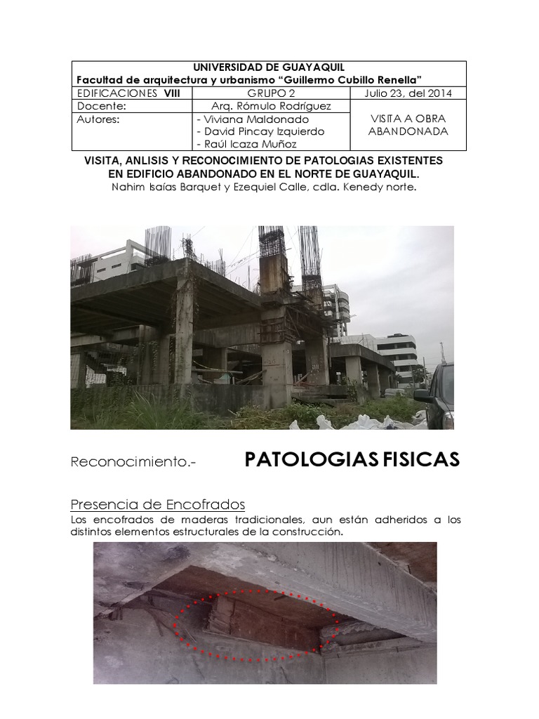 Patologias-Edificaciones 8 | PDF | Residuos | Corrosión