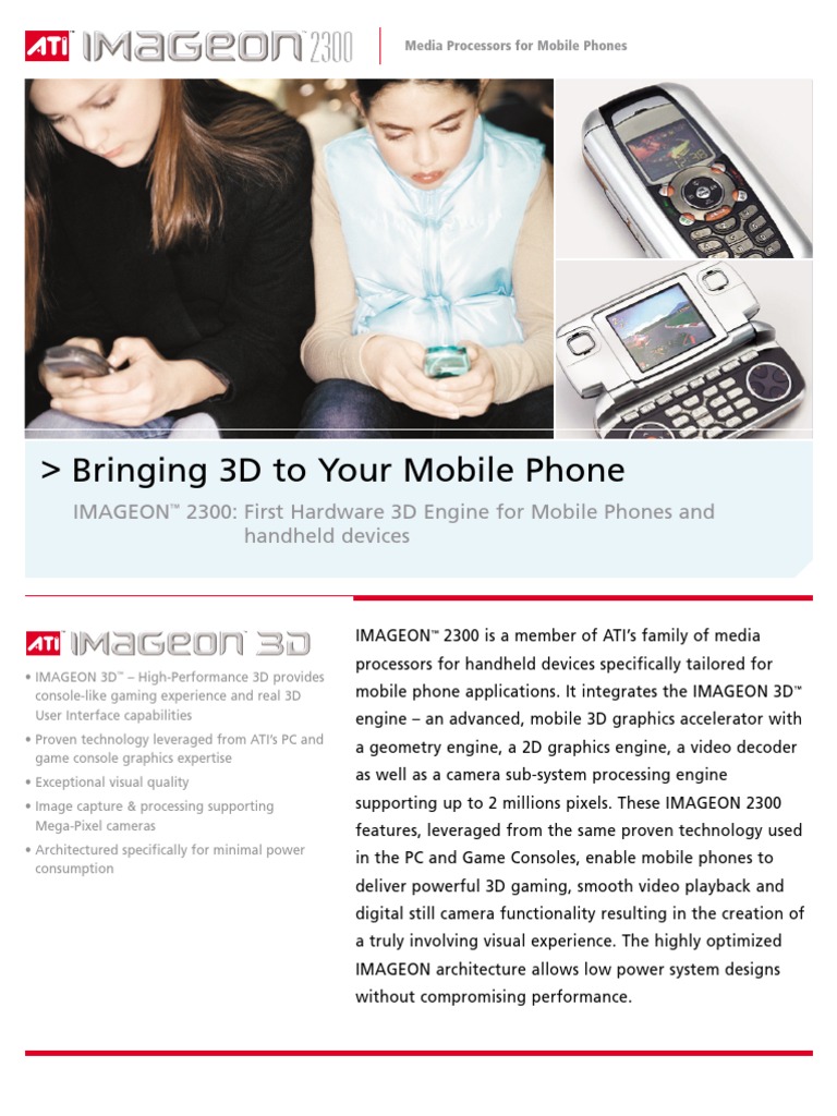 ATI Imageon 2300 | PDF | Texture Mapping | 2 D Computer Graphics