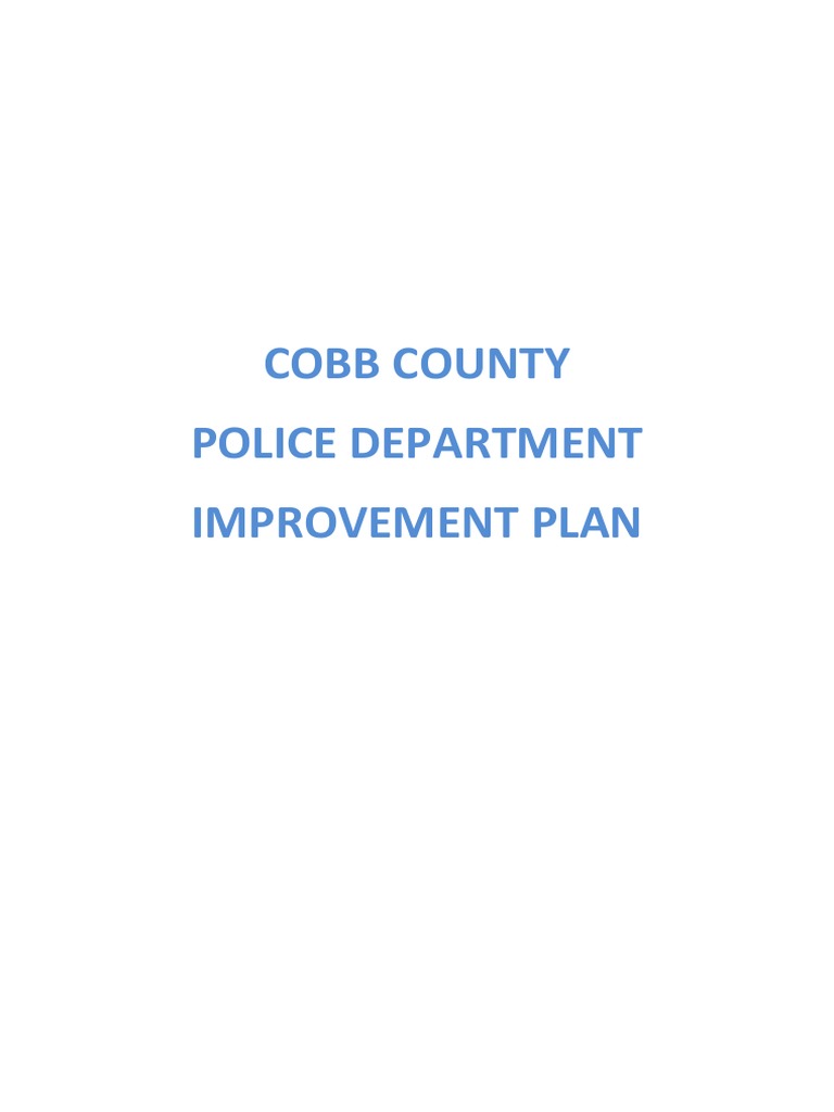 Police Improvement Plan Final PDF | Download Free PDF | Employee ...