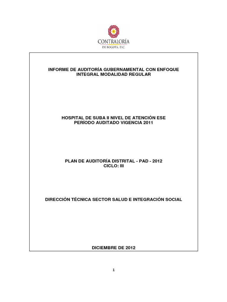 Hospital Suba | PDF | Contabilidad | Bogotá