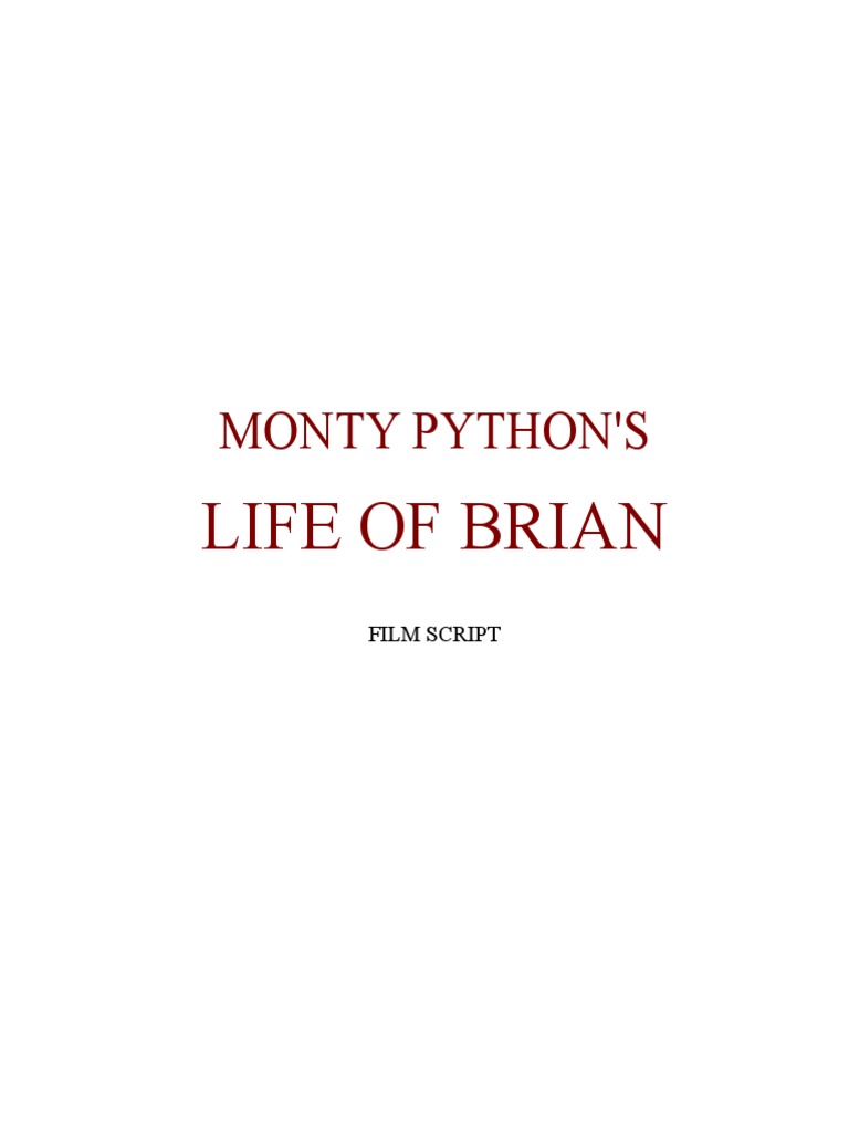 Life of Brian Script | Download Free PDF | Leisure