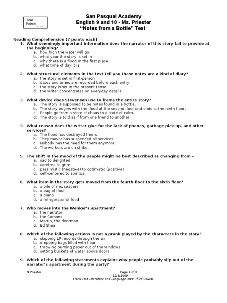 ENG Bottle Test 2 | PDF | Ambiguity