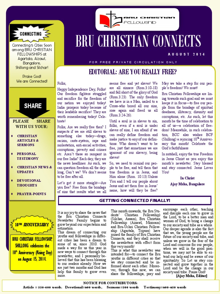 Bru Christian Connect Online | PDF | Prayer | Sin