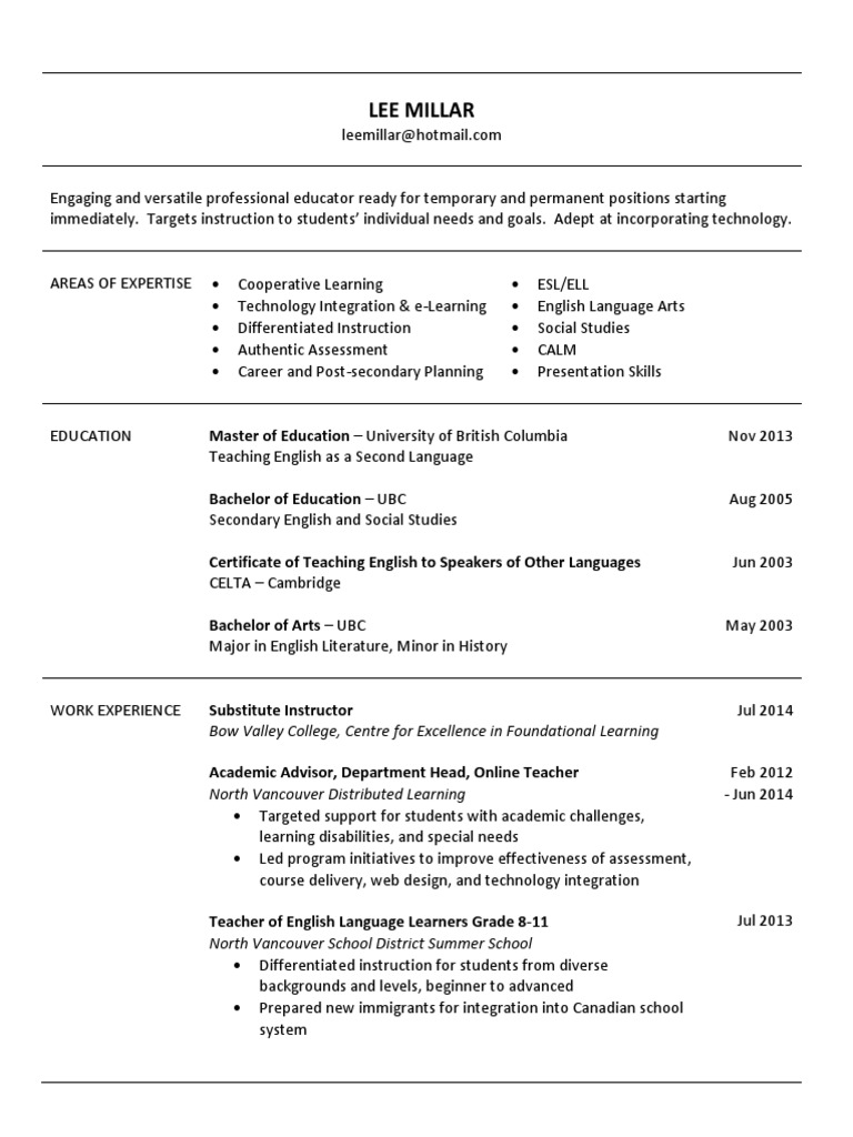 Lee Millar: Bow Valley College, Centre For Excellence in Foundational ...