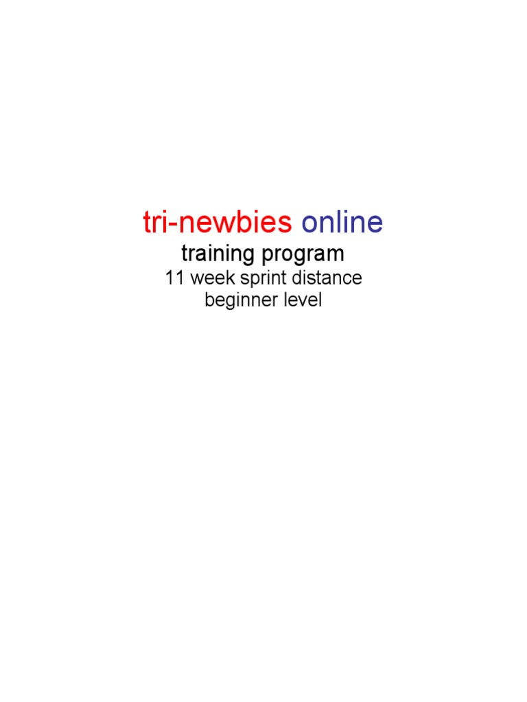 Sprint Training Program | PDF | Heart Rate | Triathlon