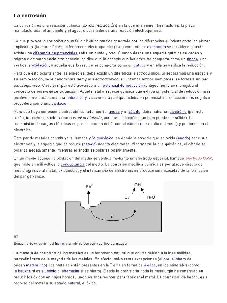 La Corrosión | PDF | Corrosión | Electroquímica