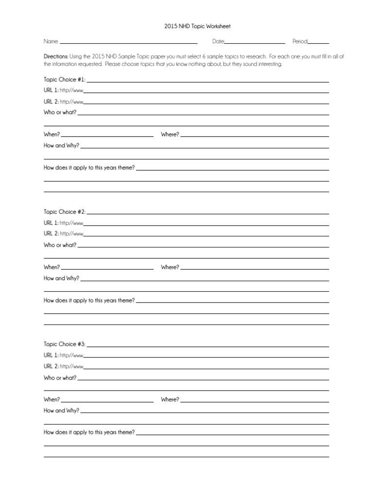 NHD Topic Worksheet | PDF | World Wide Web | Internet & Web