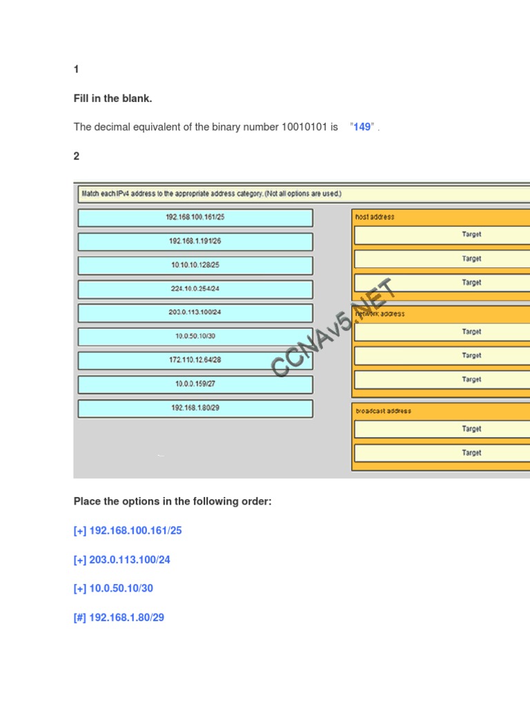 The Decimal Equivalent of The Binary Number 10010101 Is " " | PDF | I ...