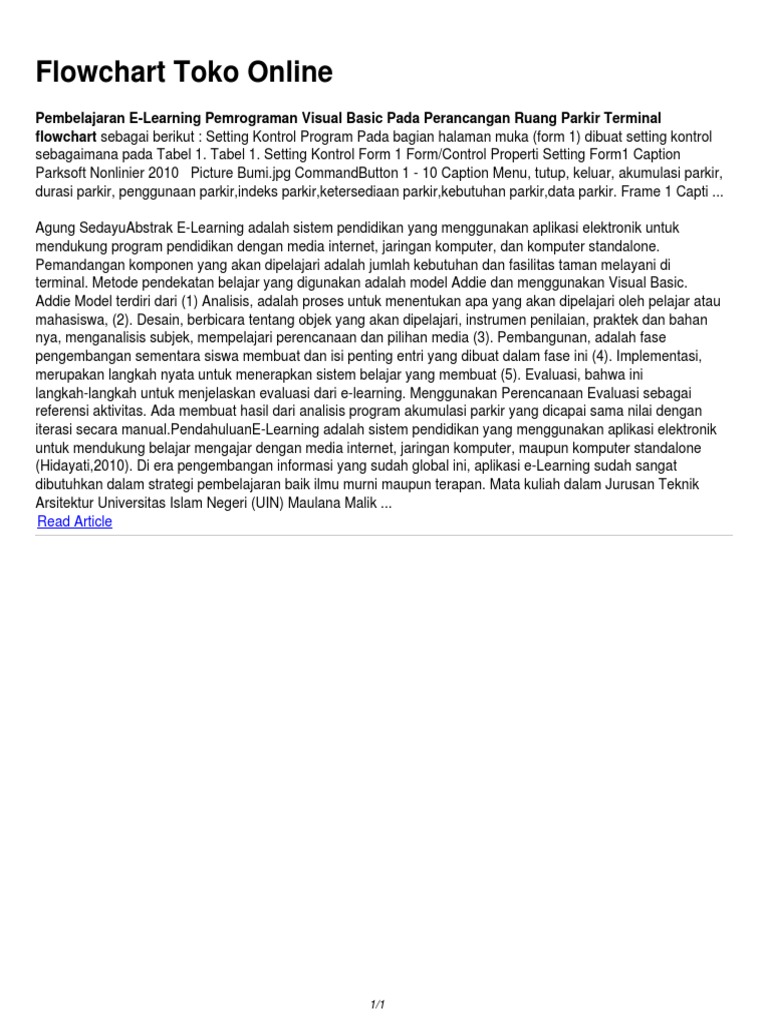 Flowchart Toko Online | PDF | Bisnis