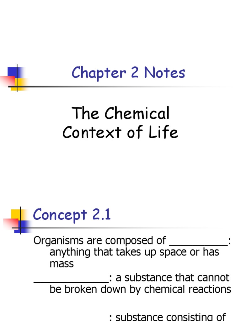 Chemical Context of Life Overview | PDF | Ion | Chemical Bond