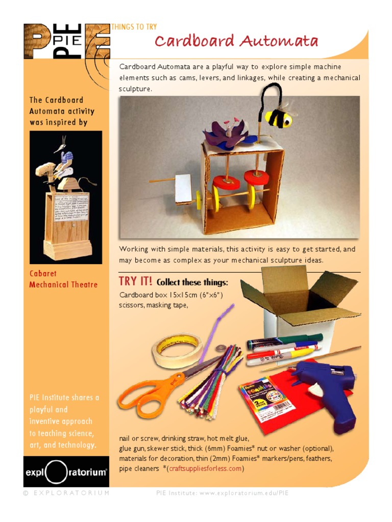 Cardboard Automata | PDF | Machines | Mechanical Engineering