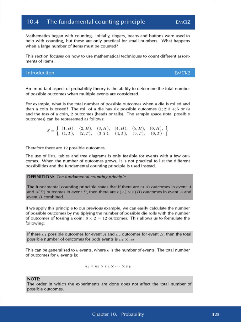 Understanding the Fundamental Counting Principle | PDF