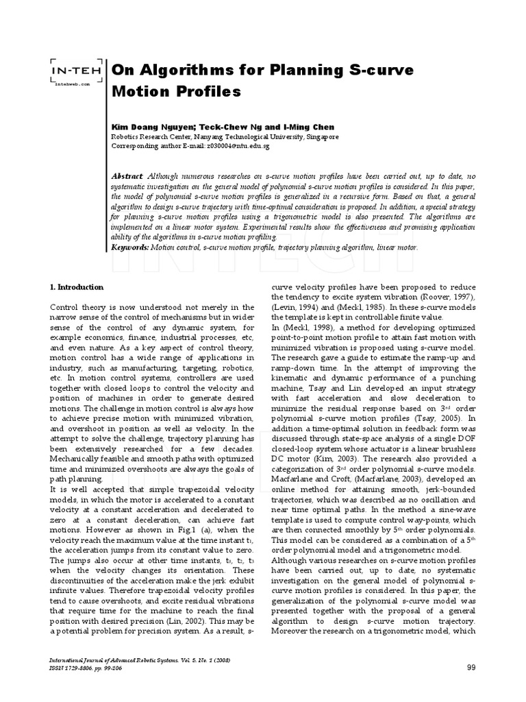 S Curve Algorith | Download Free PDF | Control Theory | Acceleration