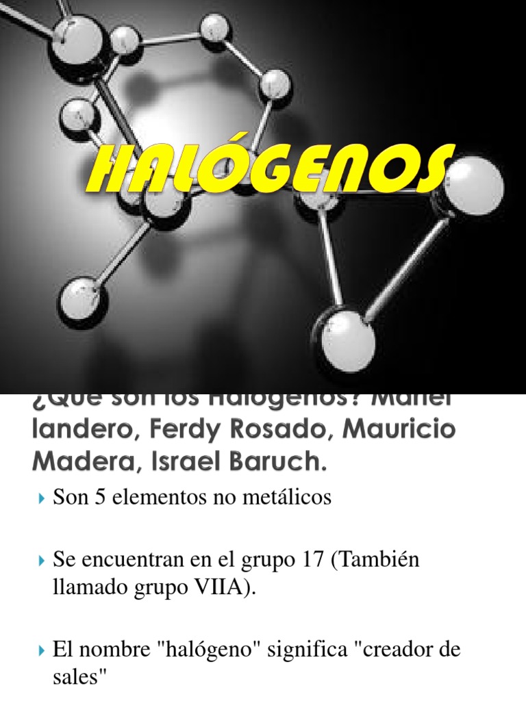 halogenos bioquimica | Flúor | Elementos químicos
