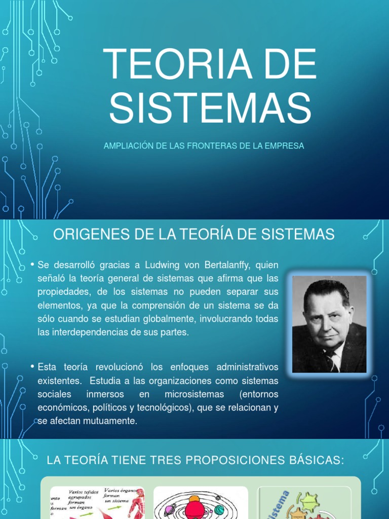 Teoria de Sistemas | PDF | Sistema | Teoría de sistemas