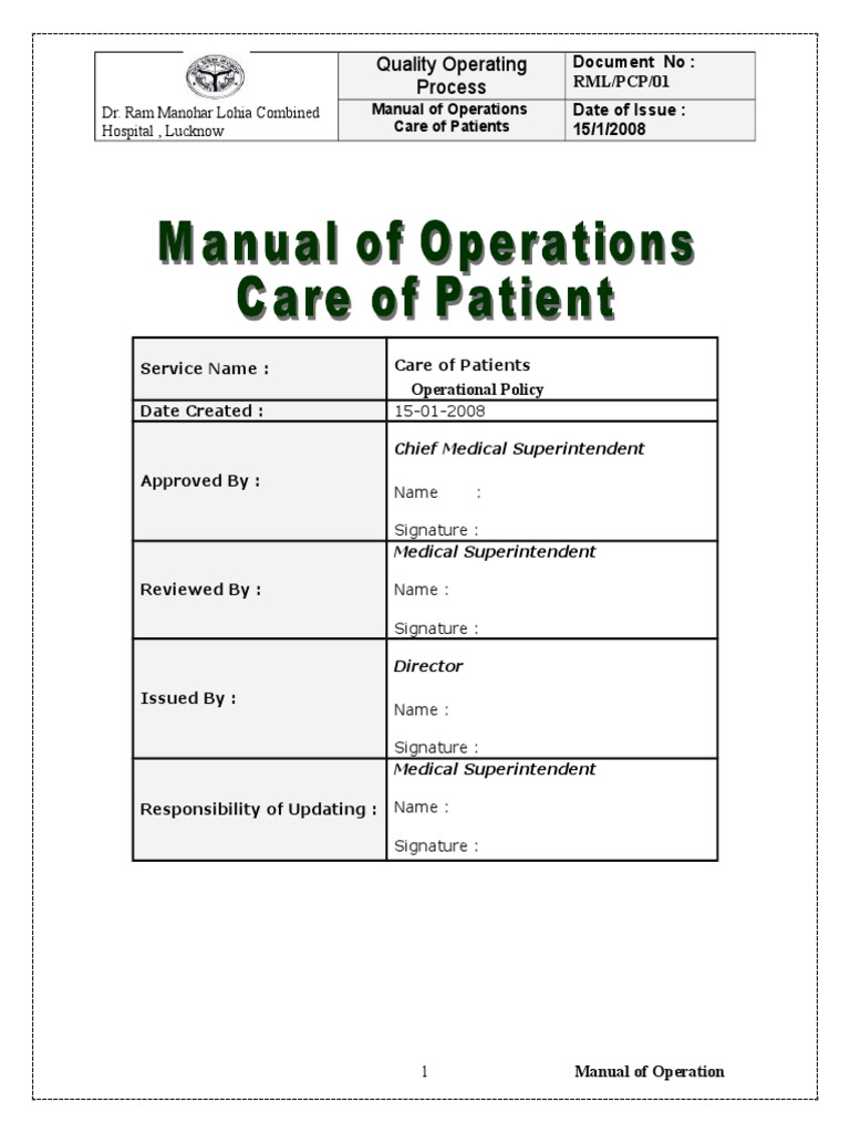 Care of Patient Policy | PDF | Patient | Health Care