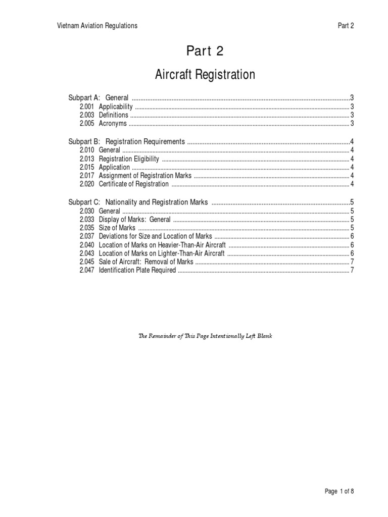 002 VAR-Registration (3M) 2009 | PDF | Aircraft | Flight