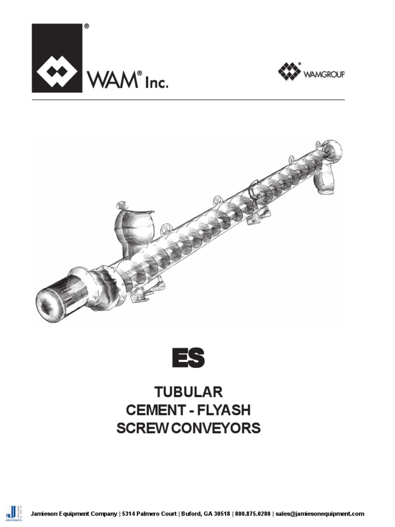 WAM ES Screw Conveyors Manual JEC | Valve | Gear
