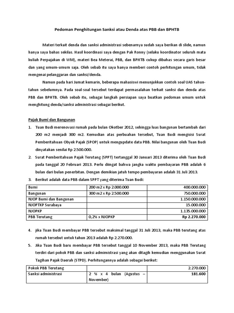 Panduan Sanksi PBB & BPHTB | PDF | Hukum