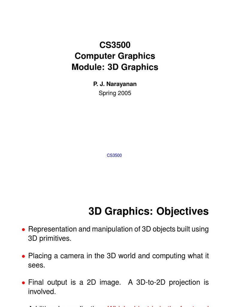 ComputerGraphics 3D Part2 | Download Free PDF | 2 D Computer Graphics | Coordinate System