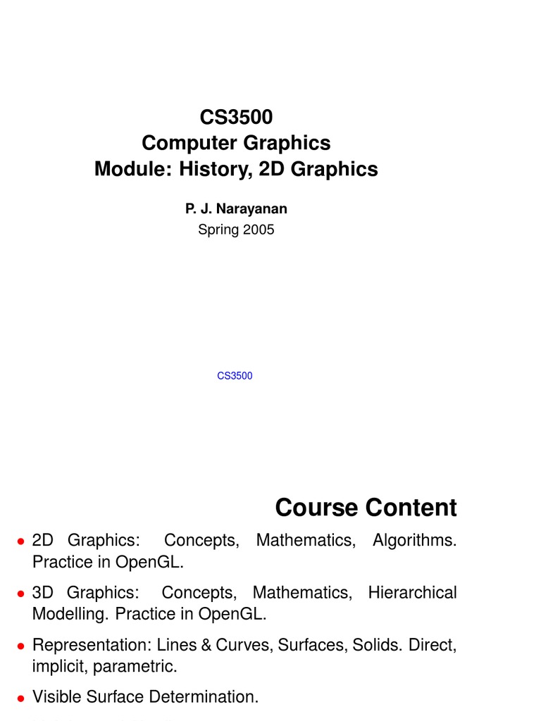 ComputerGraphics History N 2D | PDF | 2 D Computer Graphics | Matrix (Mathematics)