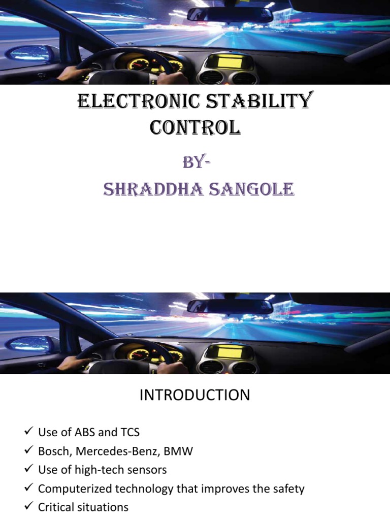 Electronic Stability Control Overview | PDF | Computers | Technology ...
