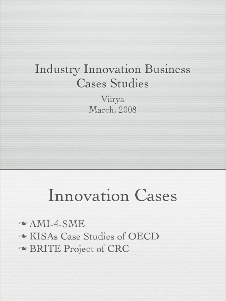 Innovative Business Cases in Industry | PDF | Innovation | Hospital