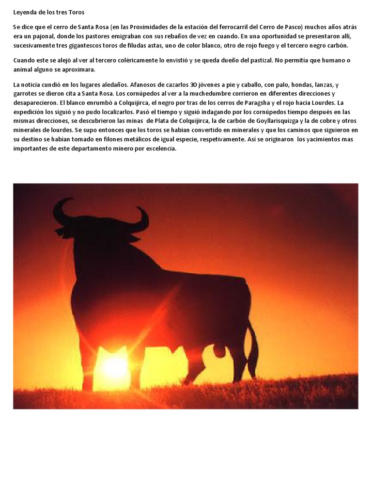 Leyenda de Los Tres Toros | PDF