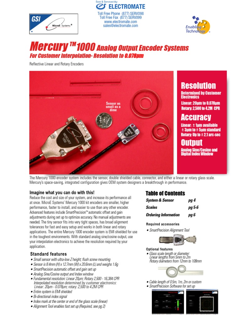 Mercury: Analog Output Encoder Systems | Download Free PDF ...