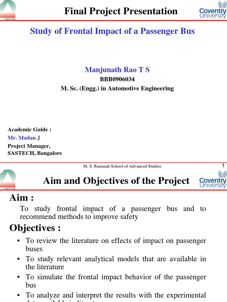 Study of Frontal Impact of Passenger Bus | PDF | Bus | National Highway ...