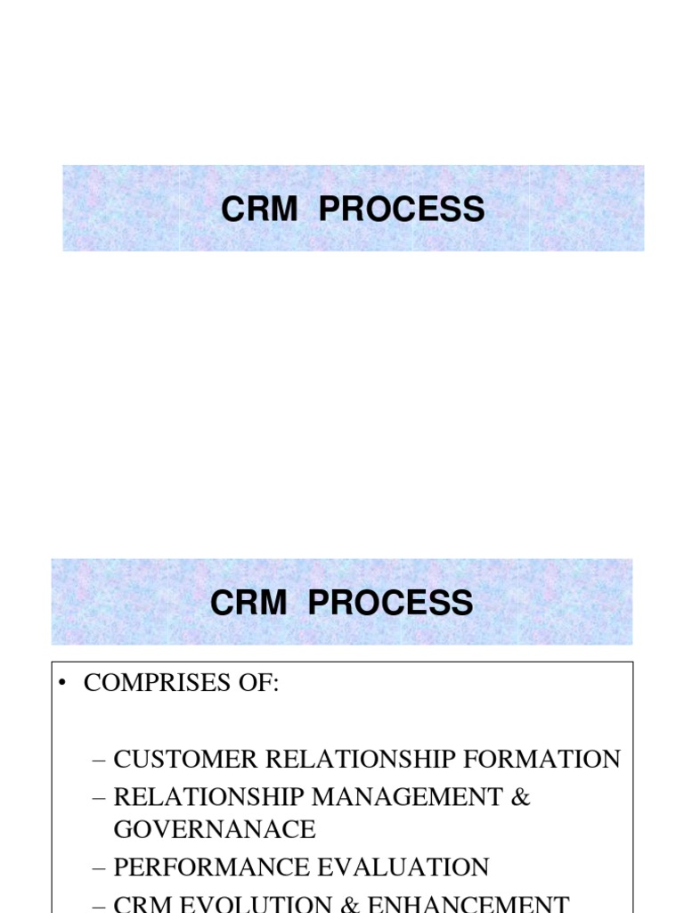 CRM Process | PDF | Customer Relationship Management | Goal