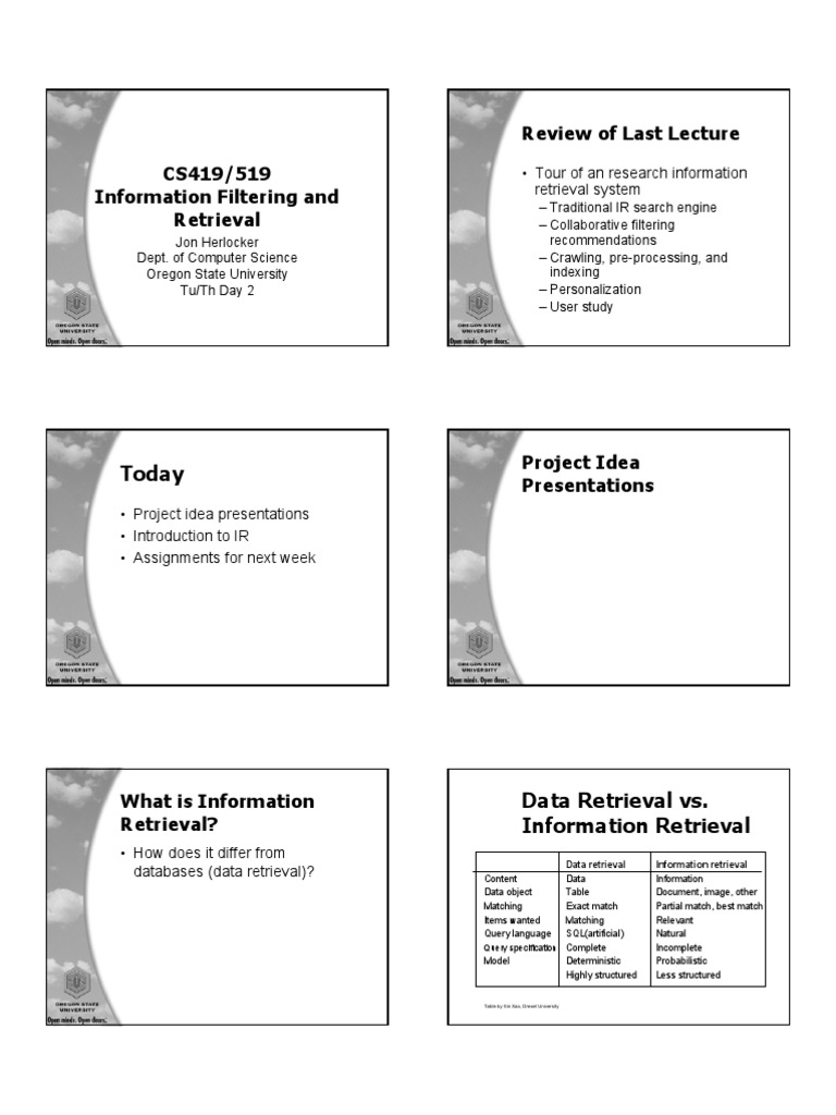 cs419-519 Slides Part 2 | PDF | Search Engine Indexing | Information ...