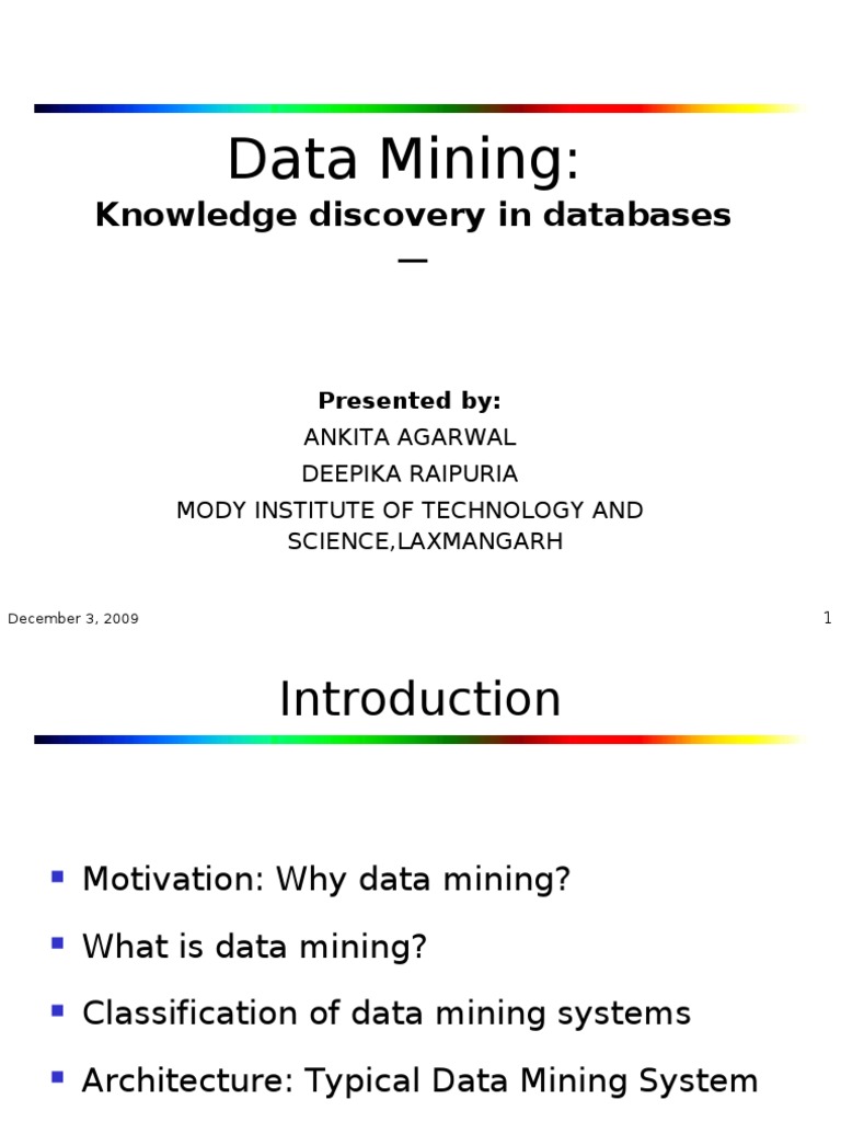 Data Mining:: Knowledge Discovery in Databases | PDF | Data Mining ...