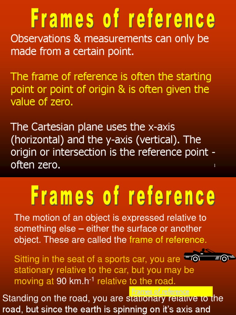 Physics: Frames of Reference Basics | PDF | Velocity | Acceleration